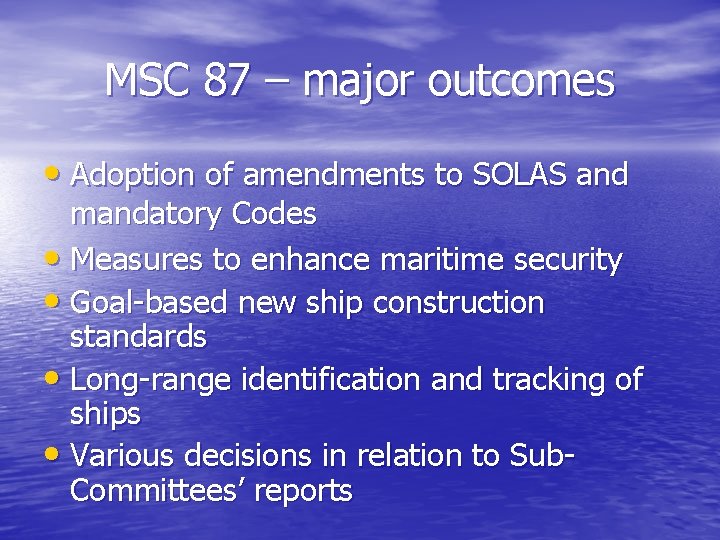 How the IMO is meeting the challenges of