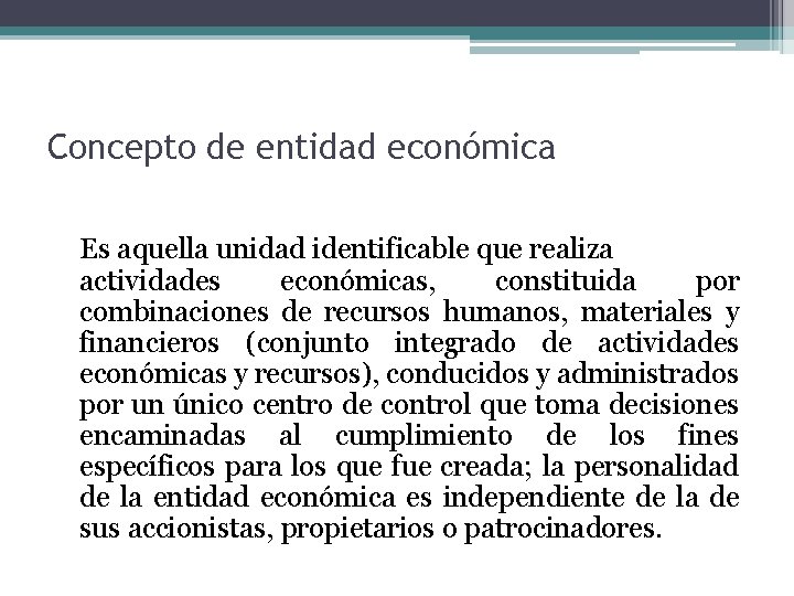 Conceptos bsicos de Contabilidad Msc Massiel Torres Objetivos