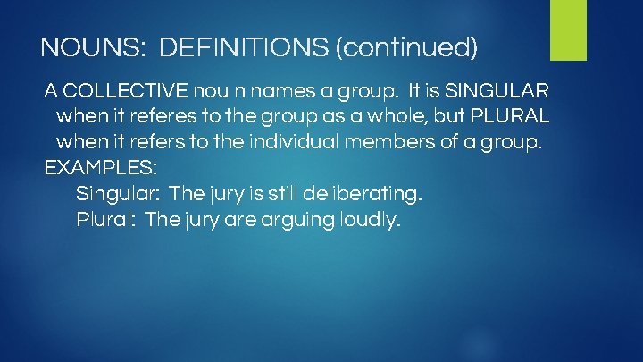 Grammar Unit 1 Parts of Speech All About