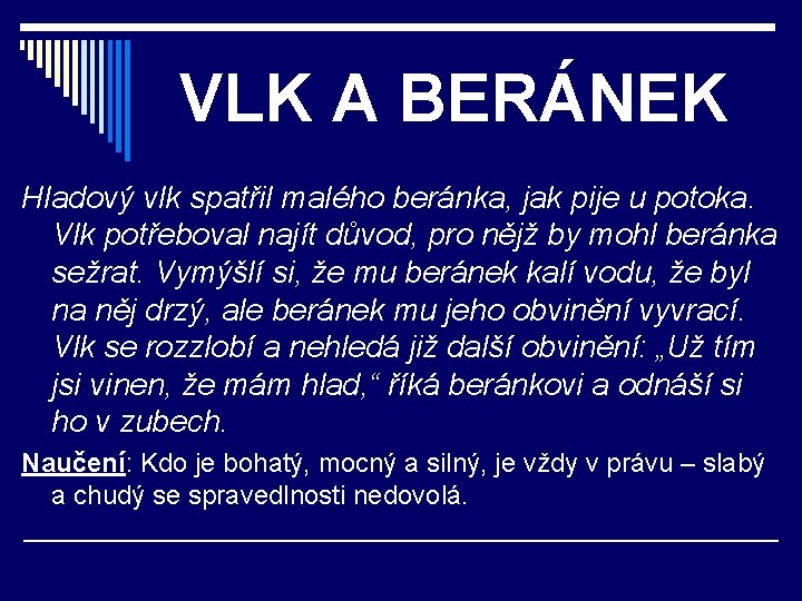 BAJKA CHARAKTERISTIKA VZNAMN AUTOI Mgr Michal Oblouk BAJKA