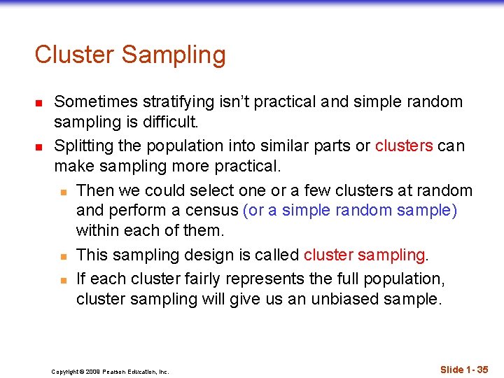 Chapter 12 Sample Surveys Copyright 2009 Pearson Education
