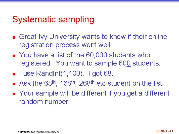Chapter 12 Sample Surveys Copyright 2009 Pearson Education