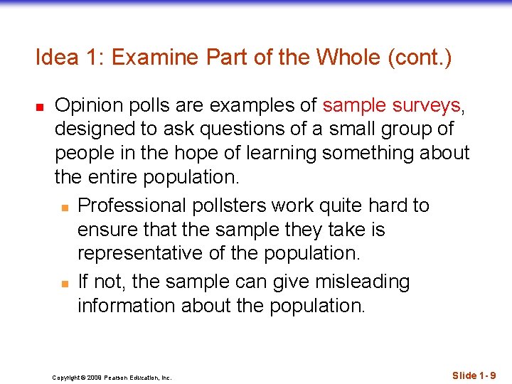 Chapter 12 Sample Surveys Copyright 2009 Pearson Education