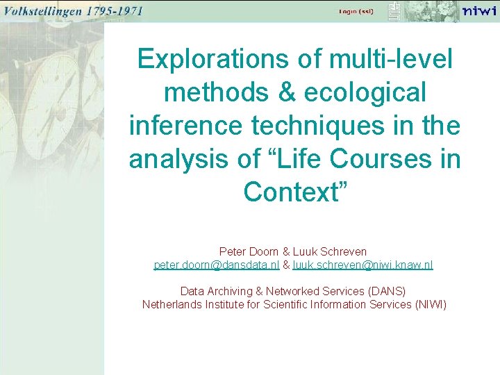 Explorations of multilevel methods ecological inference techniques in
