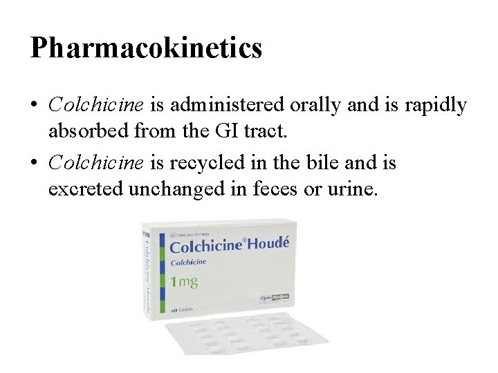 MMS Pharmacology Lecture 3 Drugs for Gout osteoarthritis
