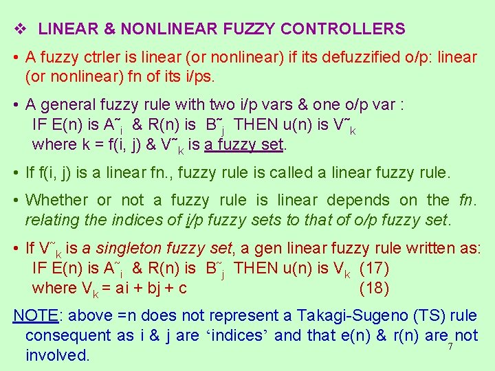 NONLINEAR FUZZY CONTROL FUZZY PID CONTRL And TAKAGISUGENOKANG