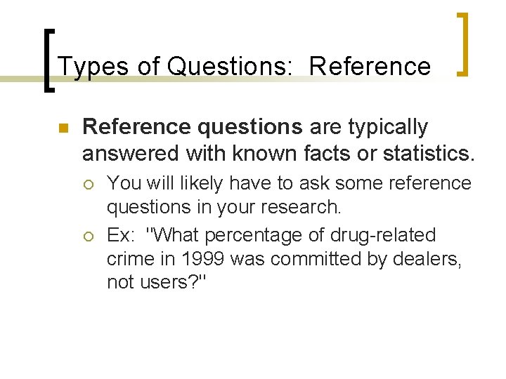 Research Questions Getting started with your research paper