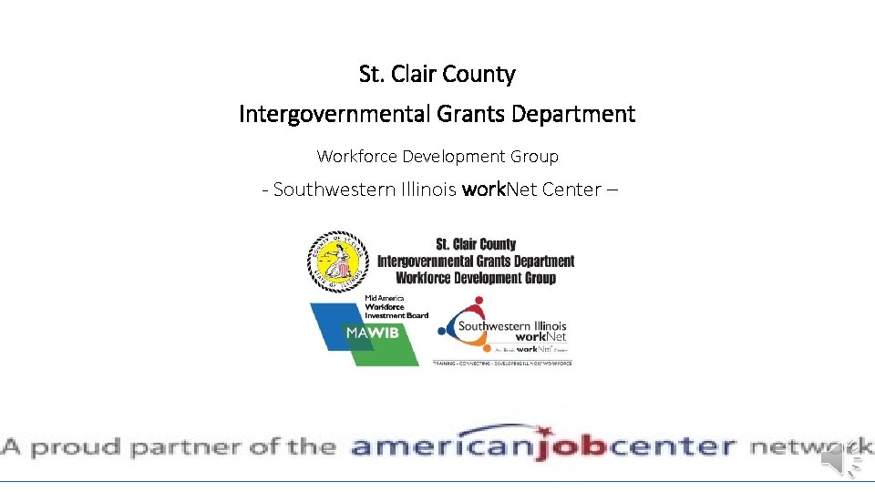 St Clair County Intergovernmental Grants Department Workforce Development