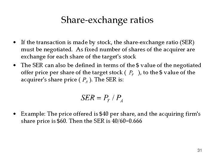 Mergers and Acquisitions 1 Classifying MA Merger the