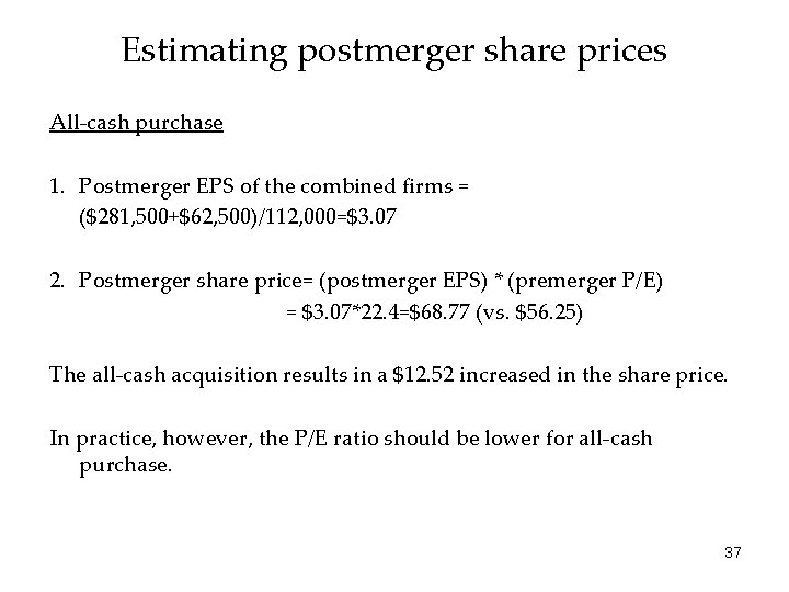 Mergers and Acquisitions 1 Classifying MA Merger the