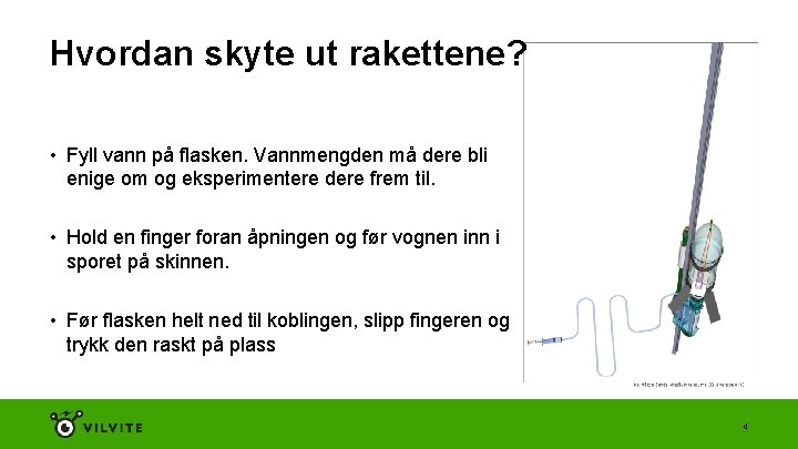 Vannrakett med fallskjerm Utskyting 1 Hvordan skyte ut