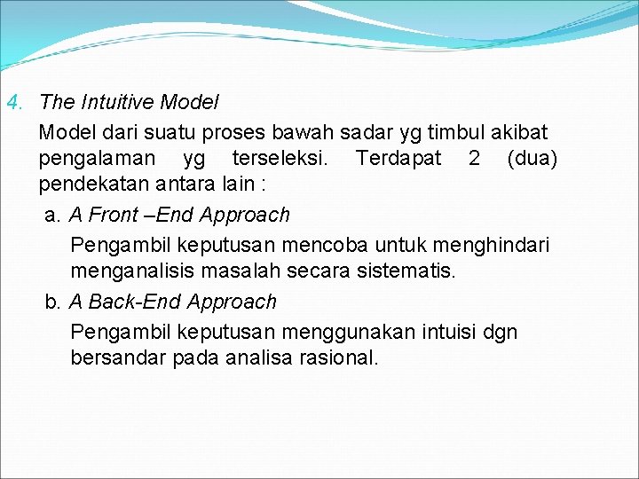 Pert 2 Konsep Dasar Pengambilan Keputusan Pendekatan Pengambilan