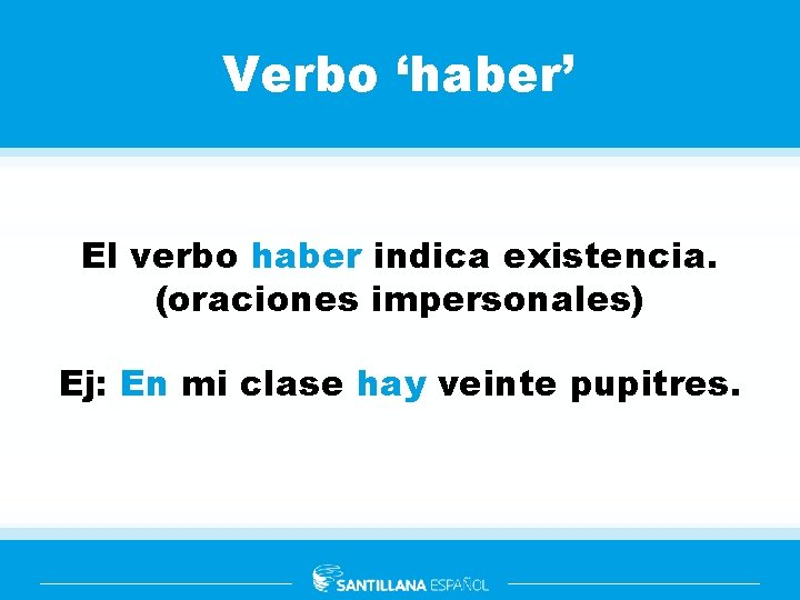 HAY X TIENE Boletn Santillana Espaol Contextualizacin Explicacin
