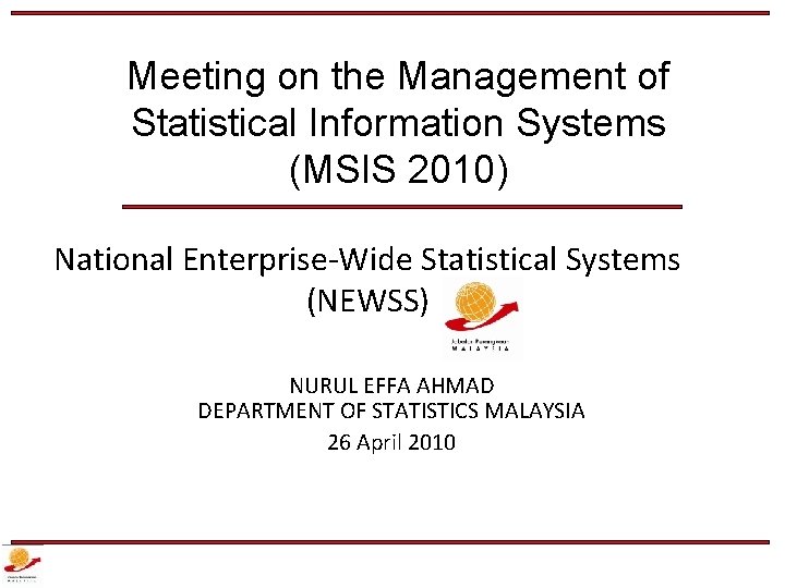 Meeting on the Management of Statistical Information Systems