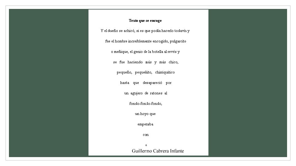 CUBISMO LITERARIO Ejemplos de Caligramas Trabajo para nota