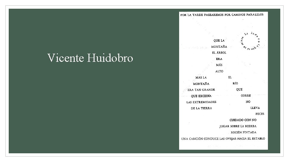 CUBISMO LITERARIO Ejemplos de Caligramas Trabajo para nota