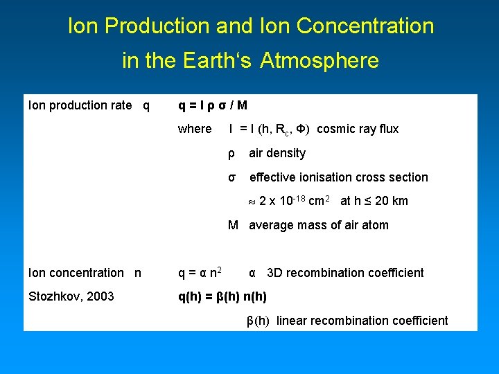 The Relationship of Cosmic Rays to the Environment