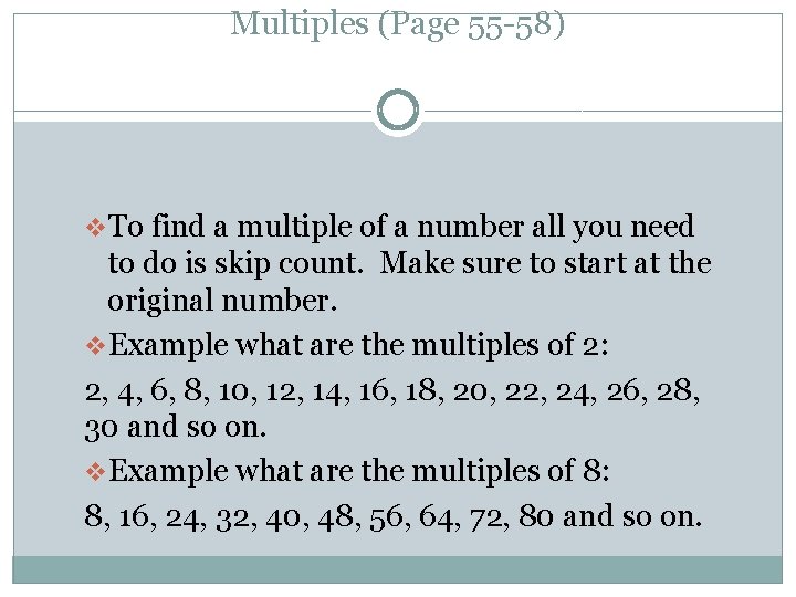 UNIT 1 NUMBERS Numbers PLACE VALUE PAGE 46