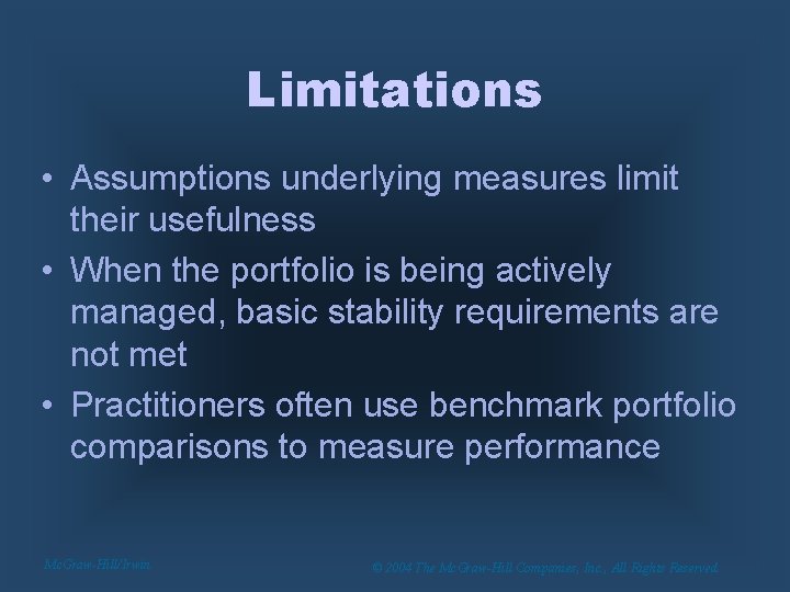 Chapter 24 Performance Evaluation and Active Portfolio Management