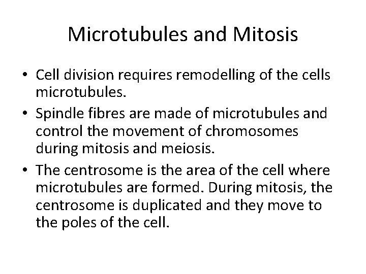 Remodelling the Cytoskeleton Unit 1 Cells and Proteins