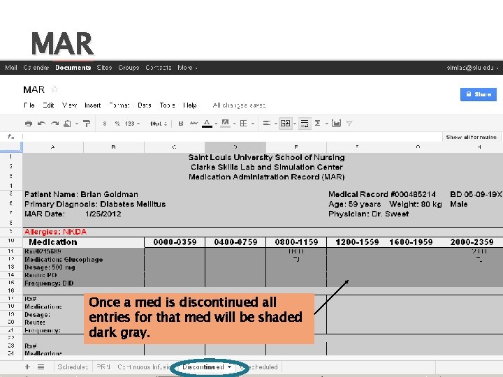 An Interactive Simulated Electronic Health Record using Google