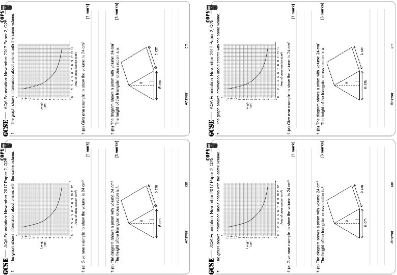 Prism Volume Foundation GCSE Questions AQA These questions
