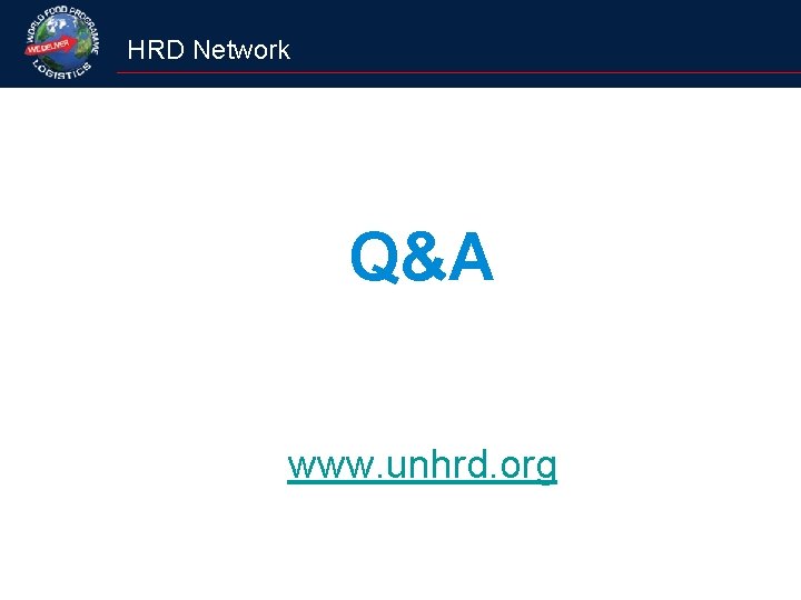United Nations Humanitarian Response Depot HRD Network HRD