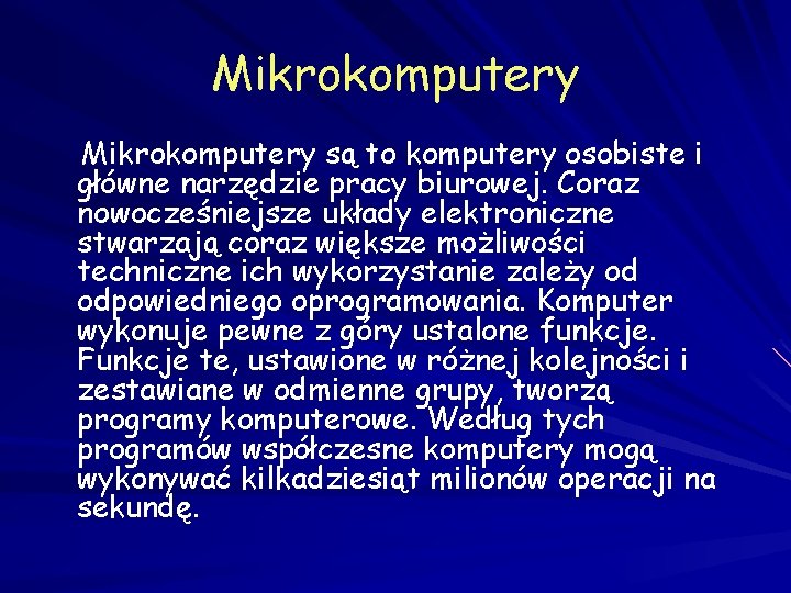 KOMPUTER JAKO RODEK TECHNIKI BIUROWEJ Ewa Gral Klasa