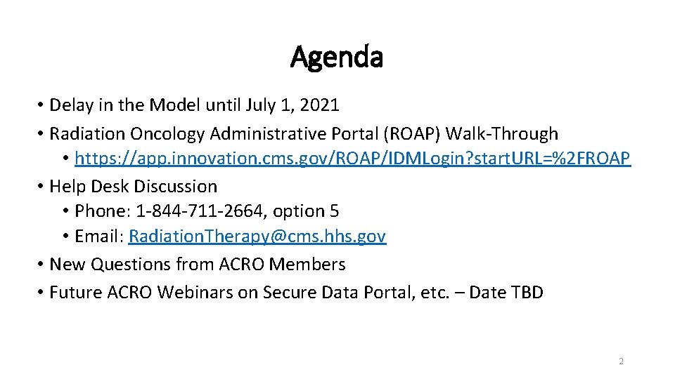 Advanced Alternative Payment Model for Radiation Therapy October