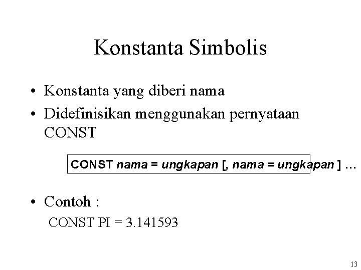 Elemen Dasar QBasic 1 Karakter Huruf A Z