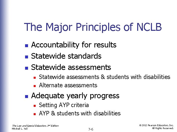 Chapter 7 The Elementary and Secondary Education Act