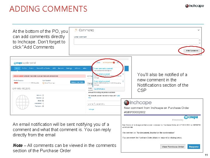 COUPA in INCHCAPE Coupa Supplier Portal CSP Purchase