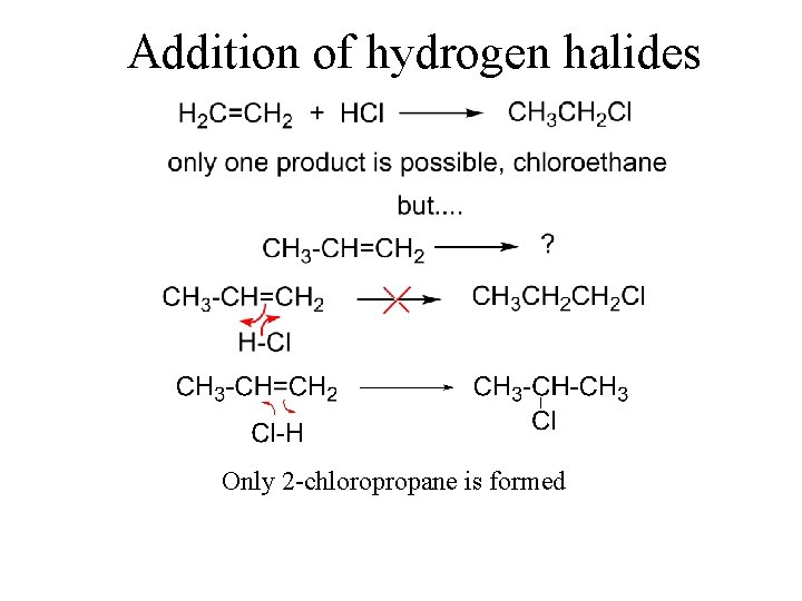 B Sc Semester II Alkene Addition reaction Markownikoffs