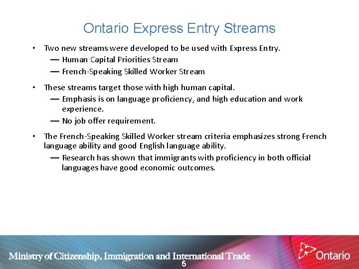 Ontario Immigrant Nominee Program Presentation for OCASI Conference
