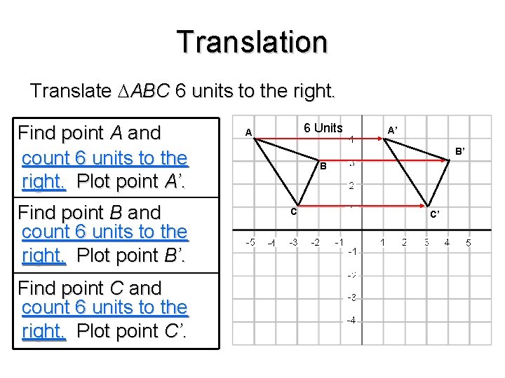 Transformations on the coordinate plane Transformations Review Type