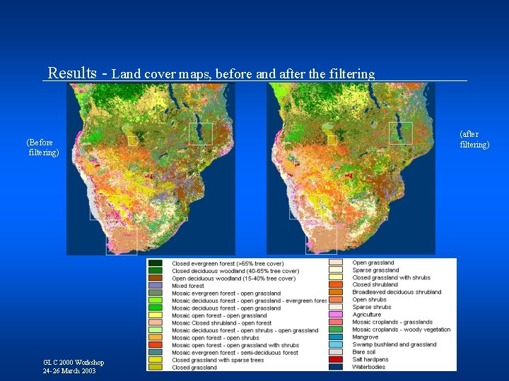 Land cover map of southern hemisphere Africa using
