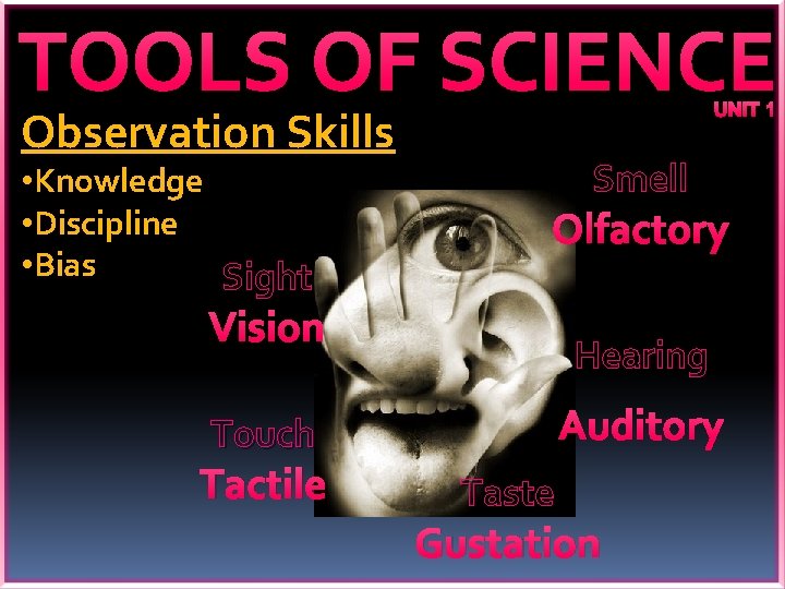 TOOLS OF SCIENCE Observation Skills Knowledge Discipline Bias