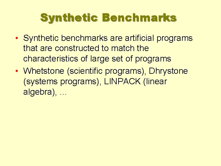 CMSC 611 Advanced Computer Architecture Getting Data Benchmarks