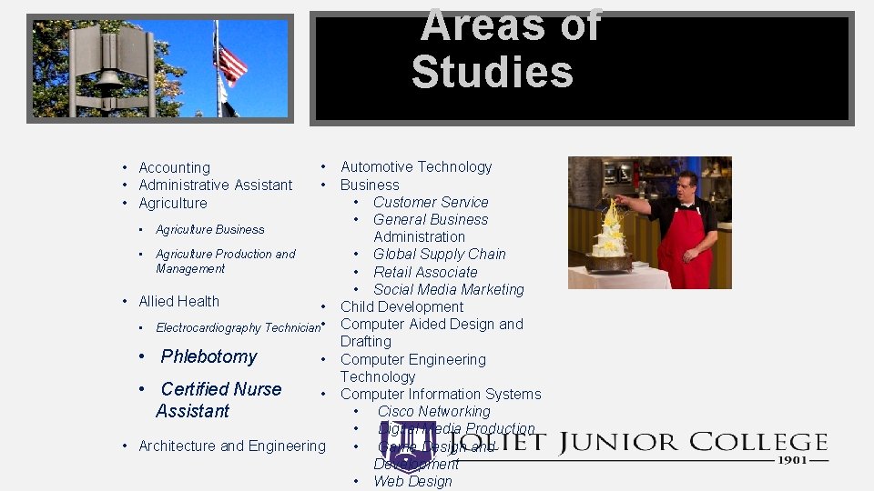 Joliet Junior College Presented by Sue Bartels JJC