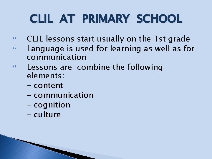 CLIL Content and Language Integrated Learning Teacher Training