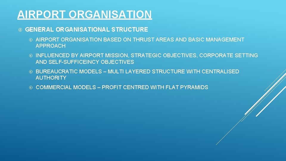 MODULE I DAY 1 FUNDAMENTALS OF AIRPORT MANAGEMENT