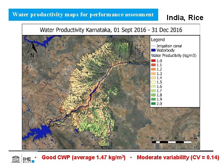 Remote sensing based crop water productivity for investment
