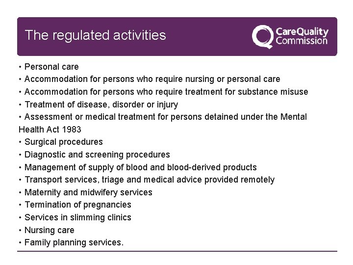 Why should you engage with the CQC Tom