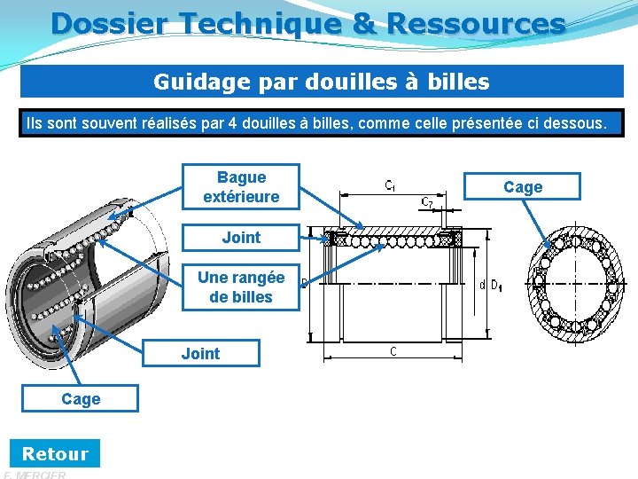Dossier Technique Ressources Guidage en translation Le guidage