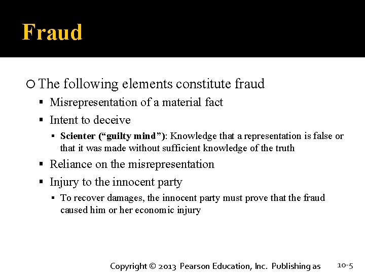 Chapter 10 Performance and Breach of Traditional and