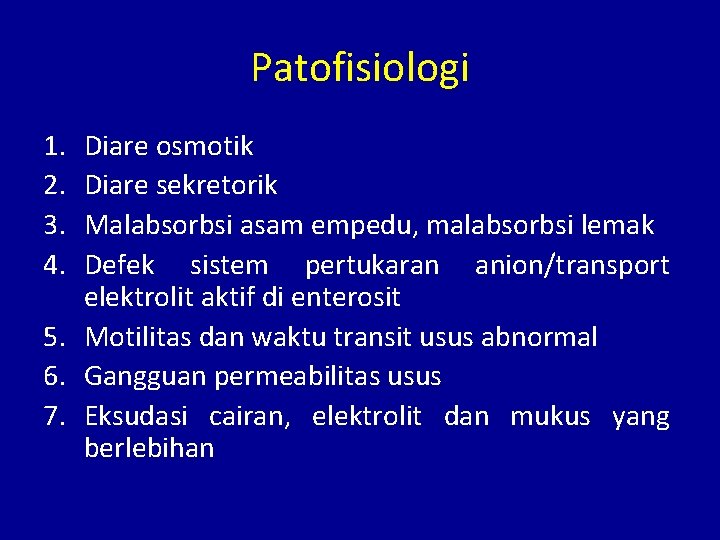 DIARE KRONIS PENDEKATAN DIAGNOSTIK DIARE KRONIK Dr Komang