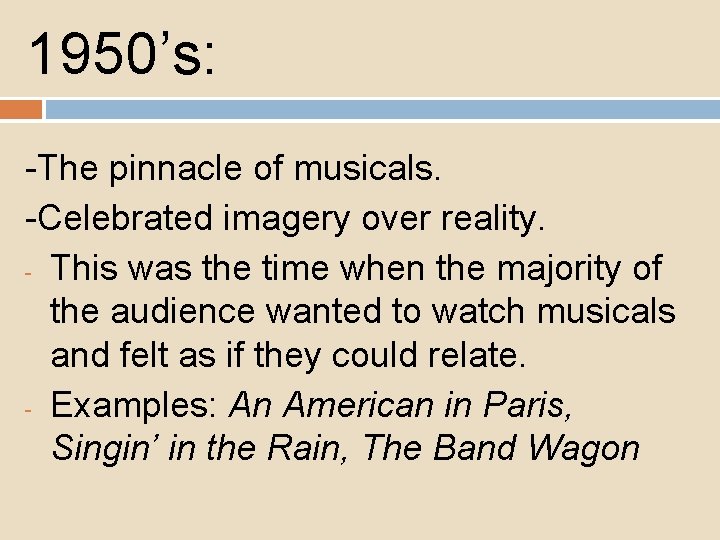 MUSICALS Margo Gordon Allison Venida Pooja Shah History