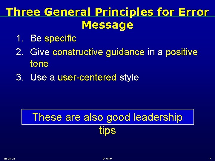 Norman Chapter 5 Error Messages and Other Feedback