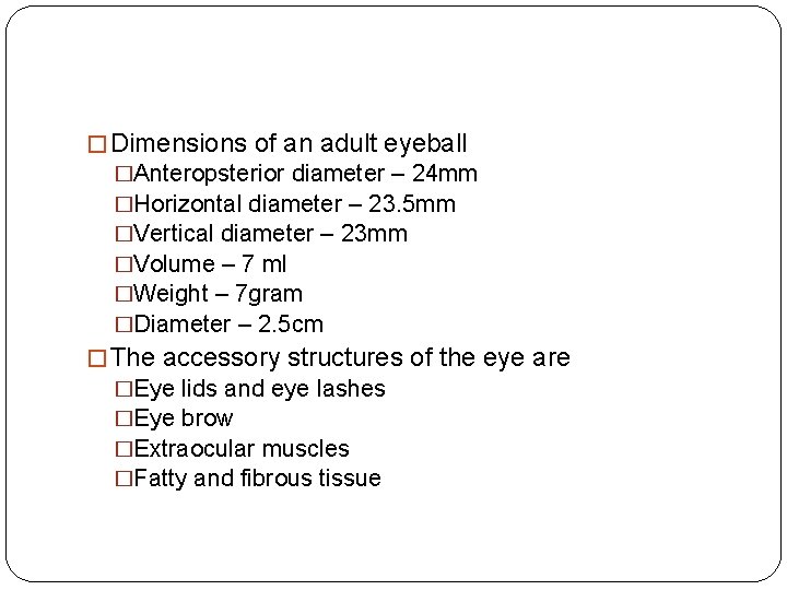 REVIEW OF ANATOMY PHYSIOLOGY OF THE EYE TIMOTHY