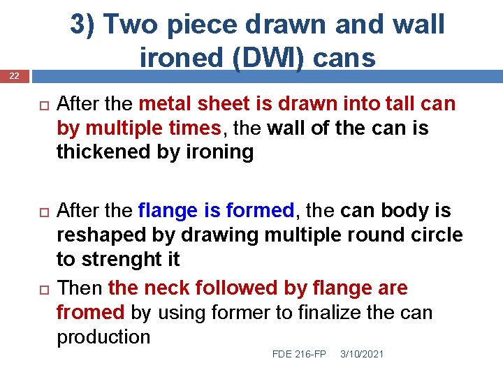 METAL PACKAGING MATERIALS Instructor Assist Prof Dr Eda